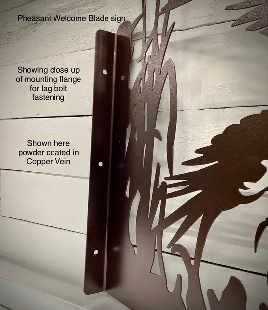 Pheasant Welcome Blade sign – I-80 Metal Art